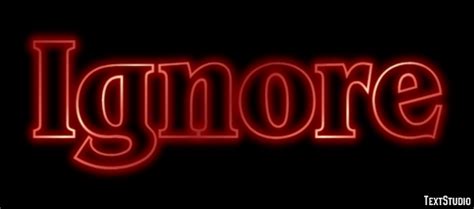 ignore text effect and logo design word