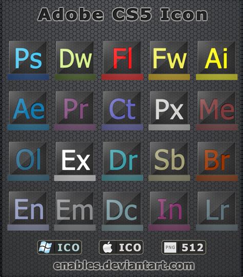 Adobe Cs5 Icon Paketi Pack By Enables On Deviantart