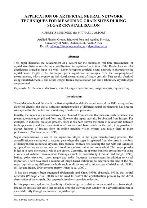 Pdf Application Of Artificial Neural Network Techniques Of