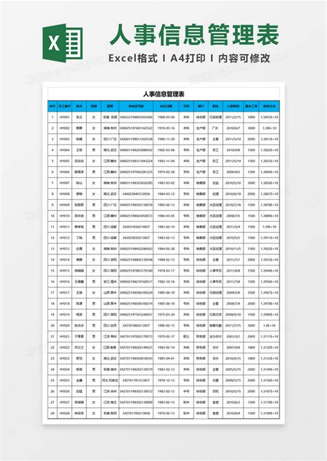 各部门员工性别分布图excel模板下载 熊猫办公