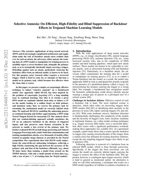 Selective Amnesia On Efficient High Fidelity And Blind Suppression Of