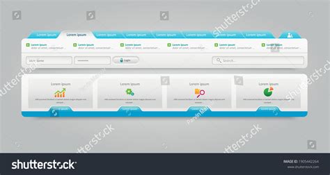 Web Site Design Menu Navigation Elements Stock Vector Royalty Free Shutterstock