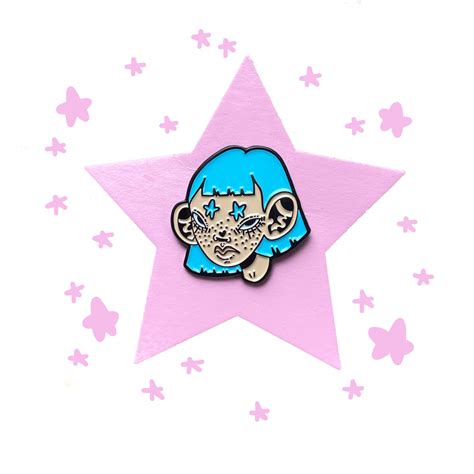 Girl Head Enamel Pin