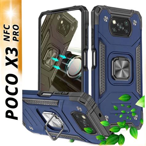 ETUI POKROWIEC XIAOMI POCO X3 X3 Pro X3 NFC GRANATOWE SOLIDNE PLECKI RING Amazon Sklep