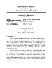 Lab Report 1 Pacing .docx - Eastern Visayas State University College of ...