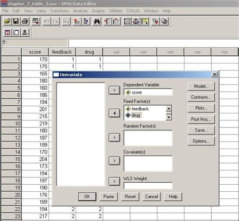 chapter 7 table 5 using spss statistics designing experiments and