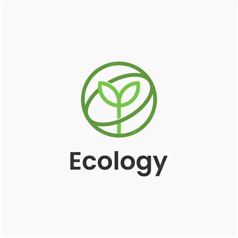 Illustration Modern And Simple Globe Ecology Environment Logo Design