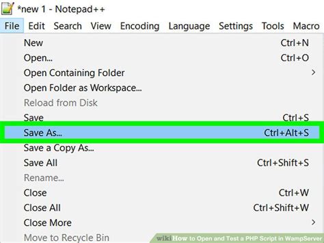 How To Open And Test A Php Script In Wampserver 12 Steps