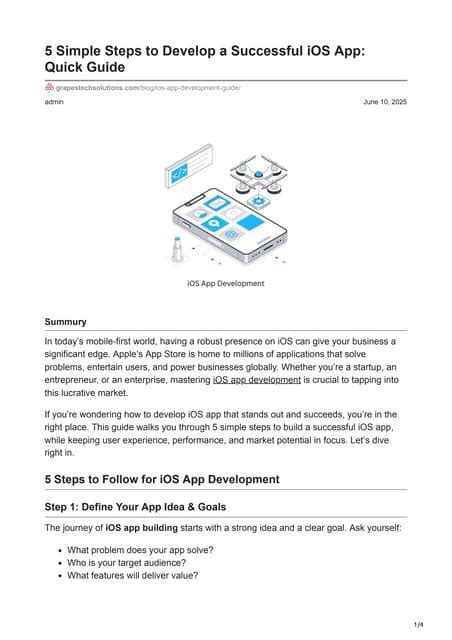 Ios App Development Guide Build Success In 5 Steps Pdf