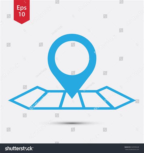 Mark On Map Simple Flat Icon Stock Vector Royalty Free Shutterstock