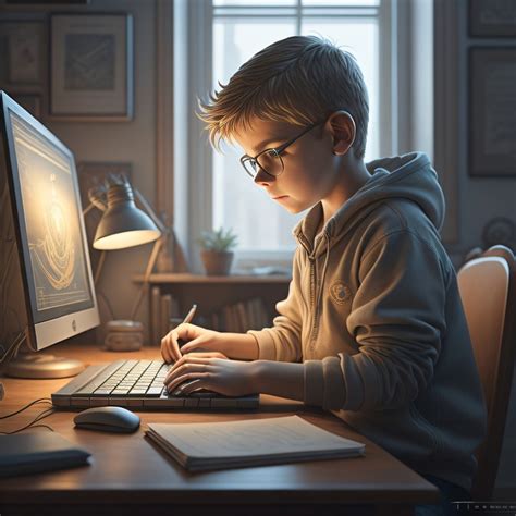 Download Ai Generated Boy Computer Royalty Free Stock Illustration Image Pixabay