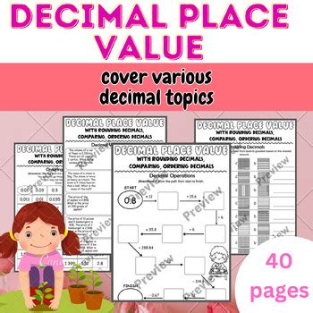 Bundle All About Decimals Rounding Adding And Subtracting Decimal Worksheet