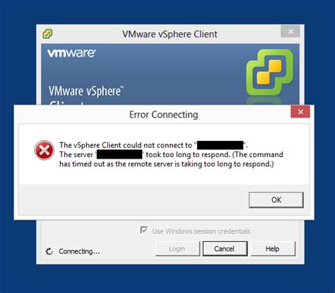 VSphere U Client The Command Has Timed Out As The Remote Server Is Taking Too Long To