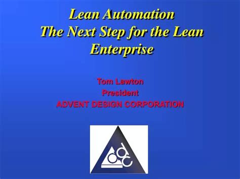 PPT Lean Automation The Next Step For The Lean Enterprise PowerPoint Presentation ID