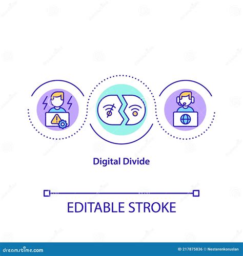 Digital Divide Concept Icon Stock Vector Illustration Of