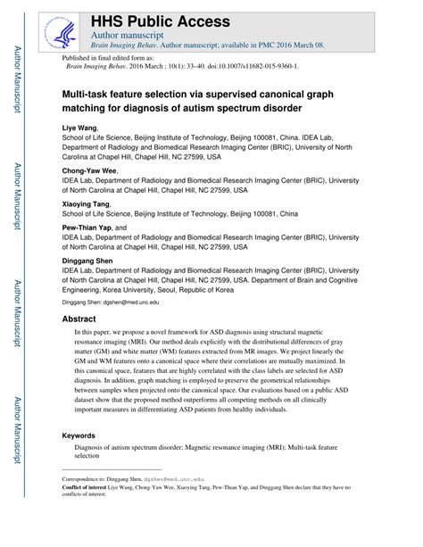 pdf multi task feature selection via supervised canonical graph