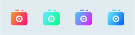 Camera Solid Icon In Gradient Colors Capture Buttons Signs Vector Illustration 40312741 Vector