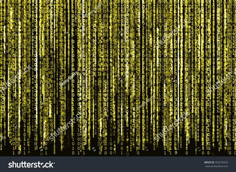 Big Yellow Binary Code Matrix Background Ilustrações Stock 352270253
