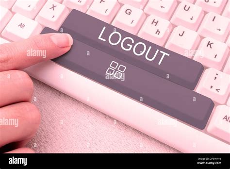 Text Caption Presenting Logout Concept Meaning Go Through Procedures To Conclude Use Of