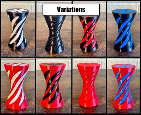 3d Printed Hourglass Spiral Fidget Toy Etsy