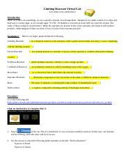 Understanding Limiting Reactants In Chemistry Course Hero