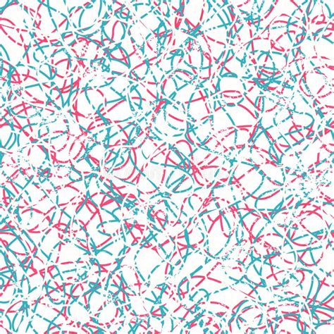 Abstract Colored Geometric Seamless Pattern With Grunge Effect Stock