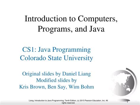 Ppt Introduction To Computers Programs And Java Powerpoint Presentation Id801986