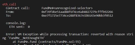 Lesson 8 Error Vm Exception While Processing Transaction Reverted With Reason String You