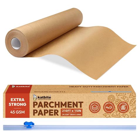 Katbite Unbleached Parchment Paper Roll For Baking 12in X 262ft 260