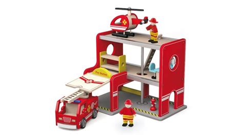 toy kingdomth wooden fire station ชุดของเล่นบทบาทสมมติ สถานีดับเพลิง