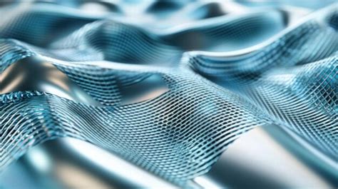 Abstract Blue Metallic Wave Texture Modern Design Technology Applications Premium Ai Generated