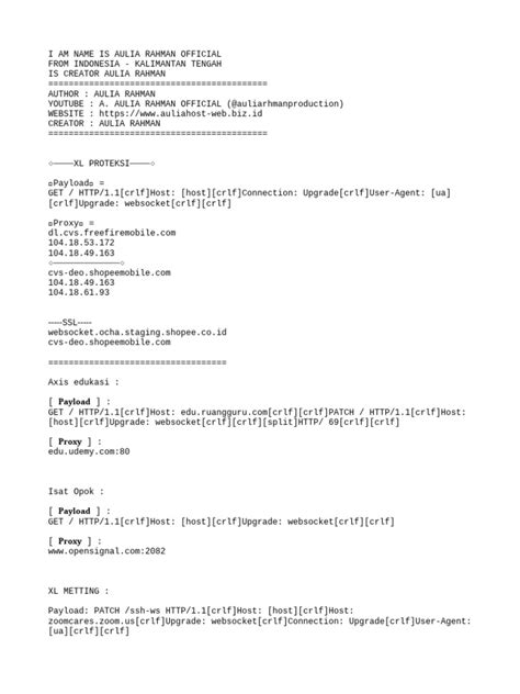 Payload And Bug All Operator Sfile Pdf Transport Layer Security Communications Protocols