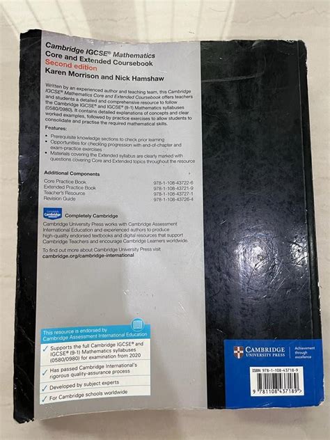 Cambridge Igcse Mathematics Core And Extended Coursebook Second Edition