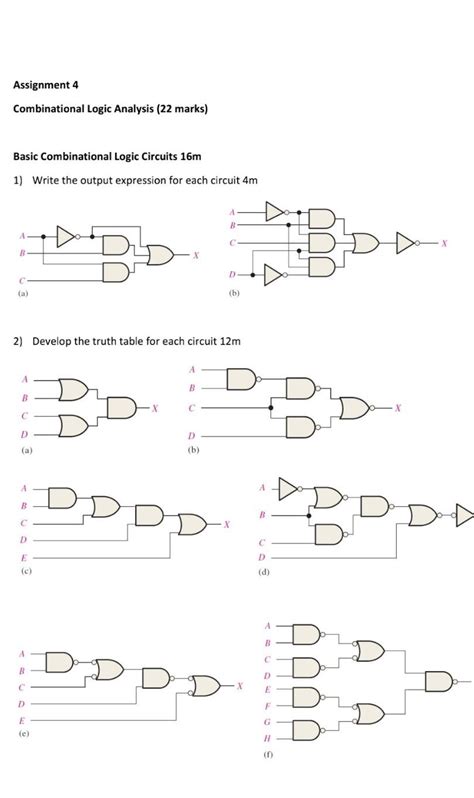 Solved Basic Combinational Logic Circuits 16 M 1 Write The