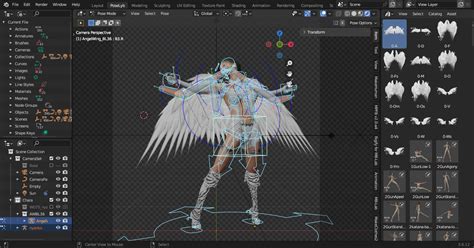 天使の翼を更新しました Blenderでファンタジーcg！