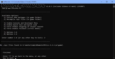 Tool - Ren'Py - UnRen.bat v1.0.11d - RPA Extractor, RPYC Decompiler, Console/Developer Menu ...