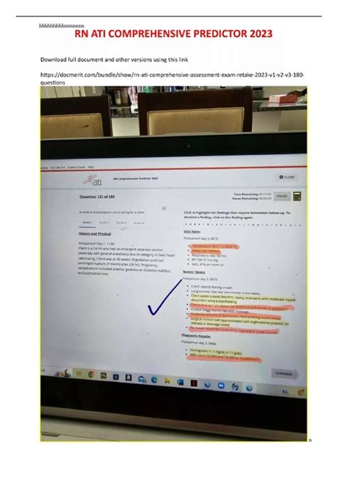 Ati Rn Comprehensive Predictor 2024 2025 Real Exam 180 Questions Screenshots And Answers