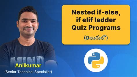 P65 Test Your Python Skills Nested If Else And If Elif Ladder Quizzes