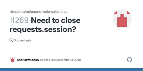 Need To Close Ssion · Issue 269 · Simple Salesforcesimple Salesforce · Github