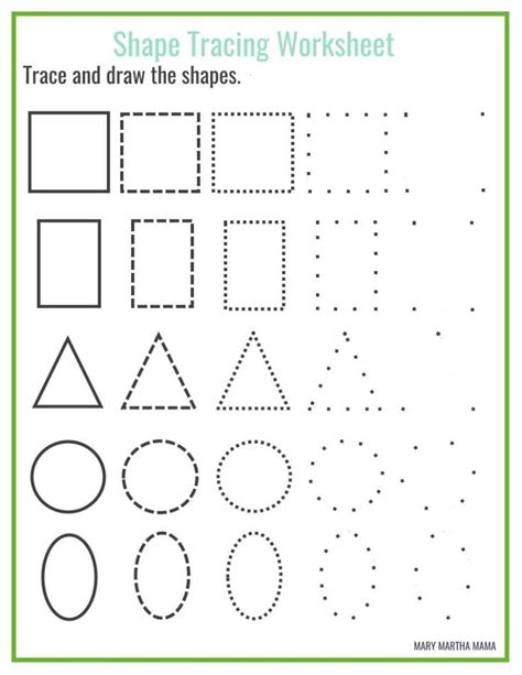 Shapes Worksheets For Preschool Shape Tracing Worksheets Shapes Worksheet Kindergarten