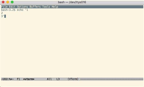 Vterm Edit Command 在独立的 Buffer 中编辑 Vterm 当前命令行 Emacs General Emacs