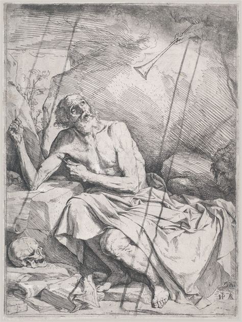 Jusepe De Ribera Called Lo Spagnoletto Saint Jerome Hearing The
