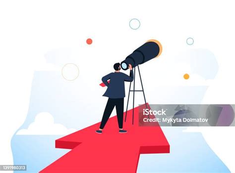 사업 기회 또는 투자 및 시장 예측 미래 성장 또는 경력 개발 비전 이익 및 수익 예측에 대한 스톡 벡터 아트 및 기타 이미지 예측 전진 방향 계획 Istock