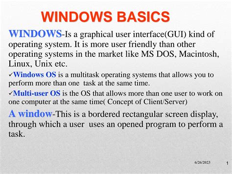 SOLUTION Windows Introduction Studypool