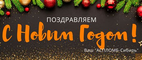 Аспломб Сибирь™ Поздравление с наступающим 2024 годом