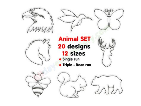Animal Embroidery And Longarm Pattern Bundle
