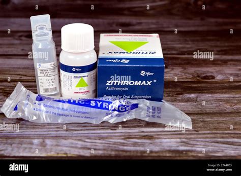Cairo Egypt October 8 2023 Zithromax Azithromycin Suspension Powder