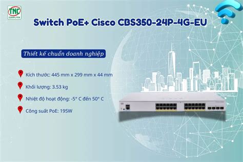 Switch PoE Cisco CBS350 24P 4G EU
