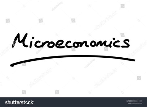 Microeconomics Handwritten On White Background ภาพประกอบสต็อก