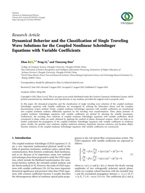 Pdf Dynamical Behavior And The Classification Of Single Traveling Wave Solutions For The
